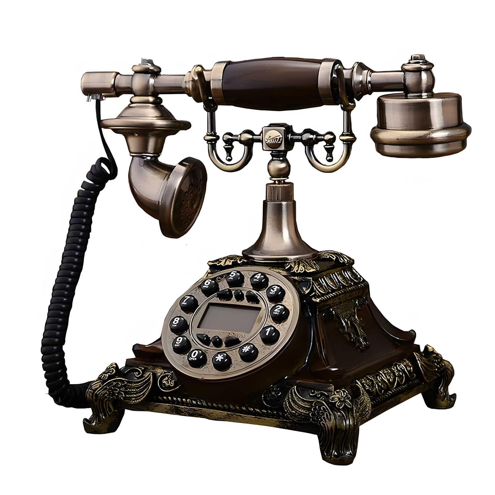 Проводной телефон, Ретро телефон с дисковым набором, (Работает с SIM-картой), Подарочная упаковка