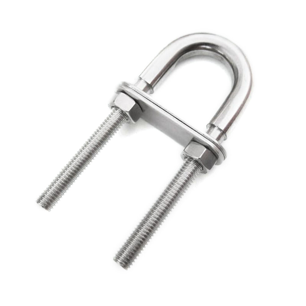 Нержавеющая сталь, кормовая часть лодки, фиксированная приварная пластина, носовой рым, U-образный болт для крепления груза.