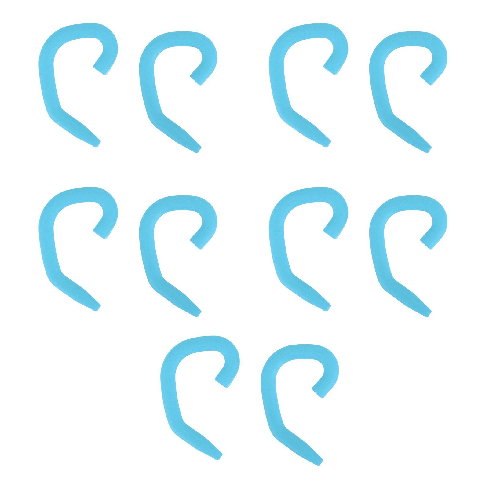 5 пар защитных масок для лица с ушными крючками, мягкие силиконовые, многоразовые, удобные, для детей и взрослых, светло-голубые.