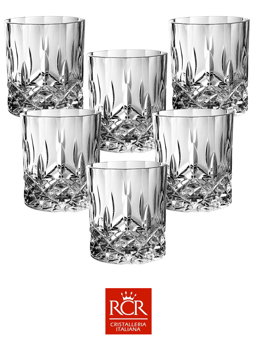 Набор стаканов для виски RCR Cristalleria Italiana Opera 300мл, 6шт