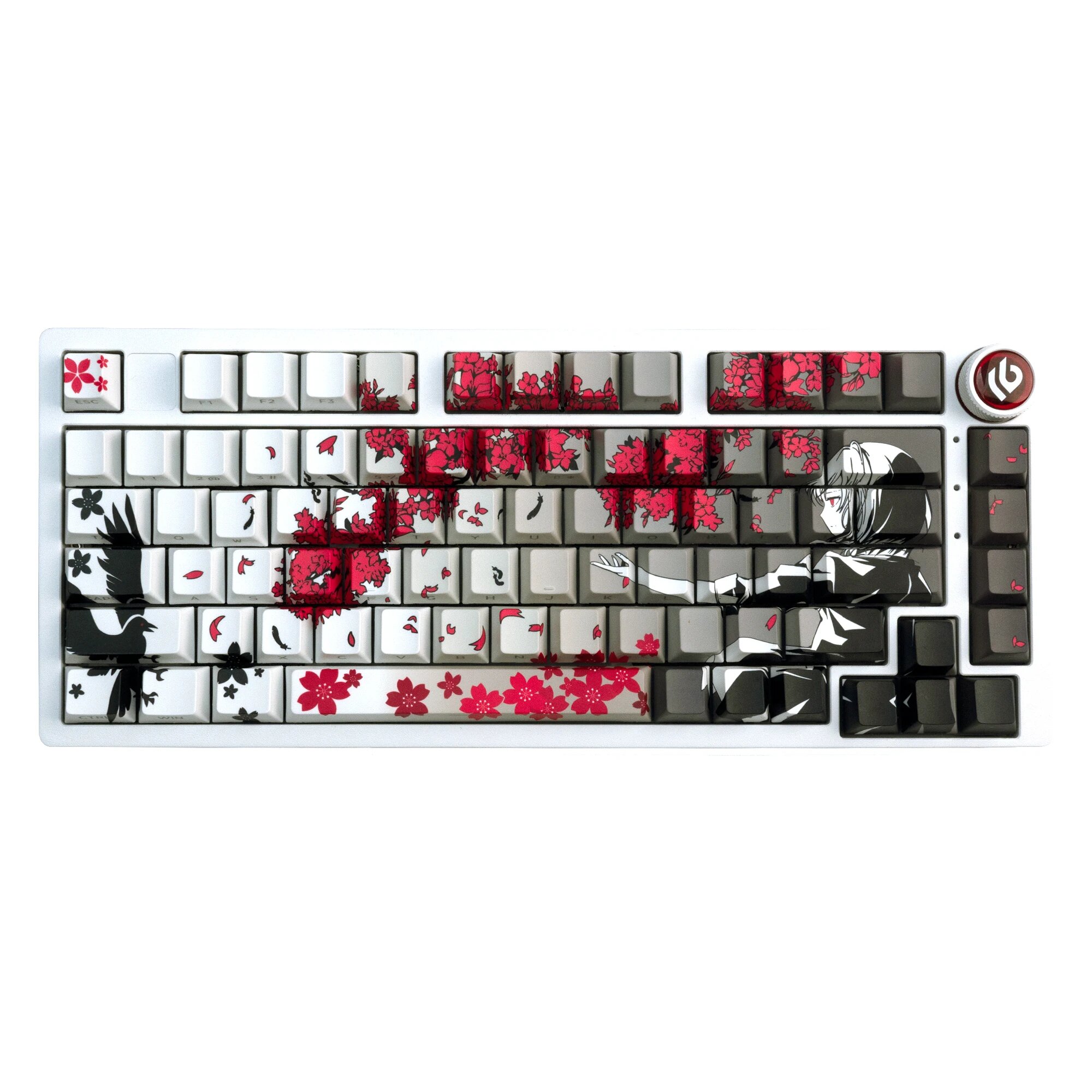 XVX Raven Sakura Keycaps Cherry Profile PBT 131 клавиш, gray