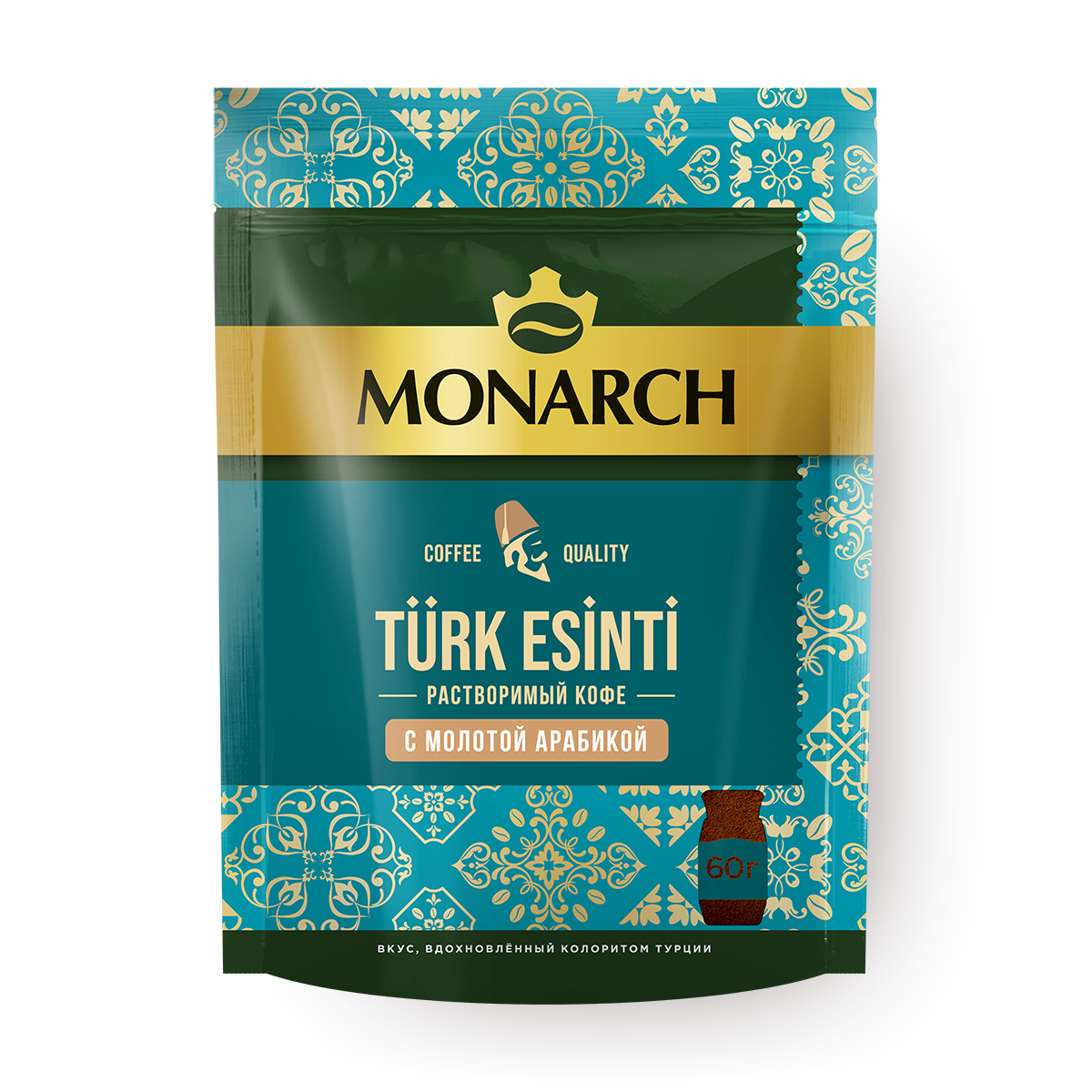 Кофе Monarch Turk Esinti, растворимый, арабика, сублимированный, 60 г