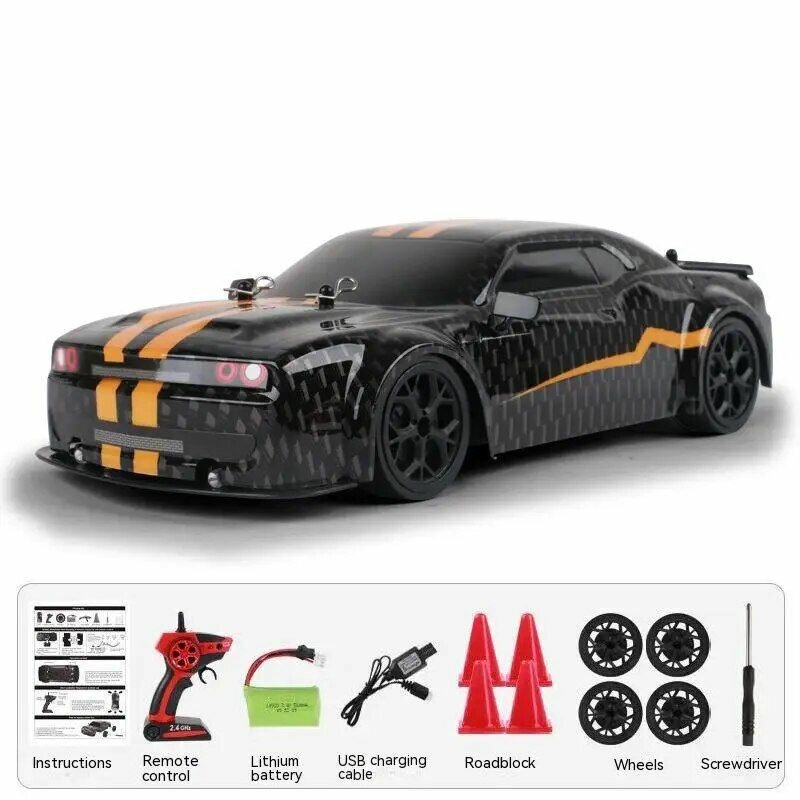 Машинка для дрифта Dodge Challenger, масштаб 1:14, питание от батареек, пульт ДУ, 30 км/час