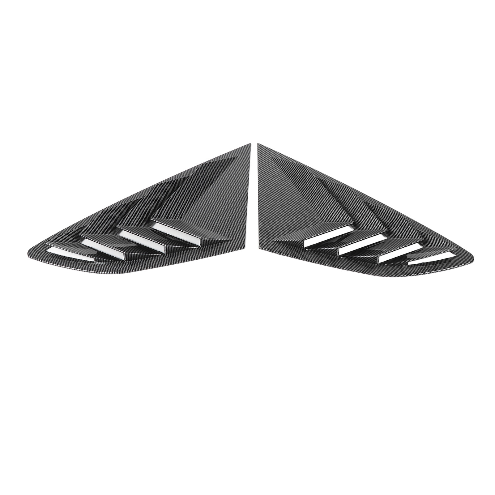Комплект из двух накладок на задние боковые вентиляционные решетки (левая и правая) для Audi S5 F5 Sportback 2017-2024 с отделкой под карбон.
