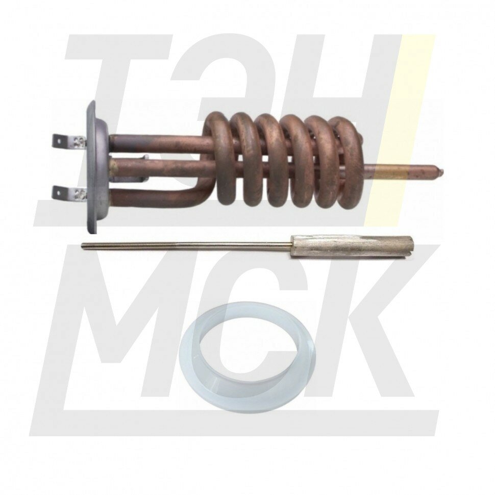 Комплект ТЭН 2кВт (2000Вт) RF для водонагревателя Thermex, Garanterm, ATT, контакты под винт + прокладка + анод, 10155K