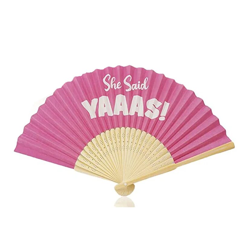Розовый веер "She Said YAAAAS!"