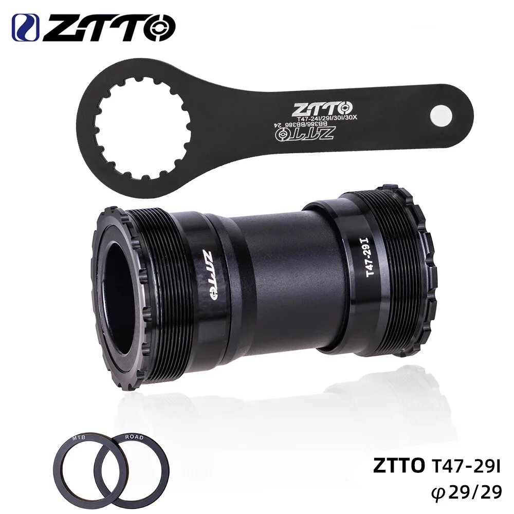 ZTTO Велосипедная каретка T47 черный алюминий 24 T47-29I-Tool