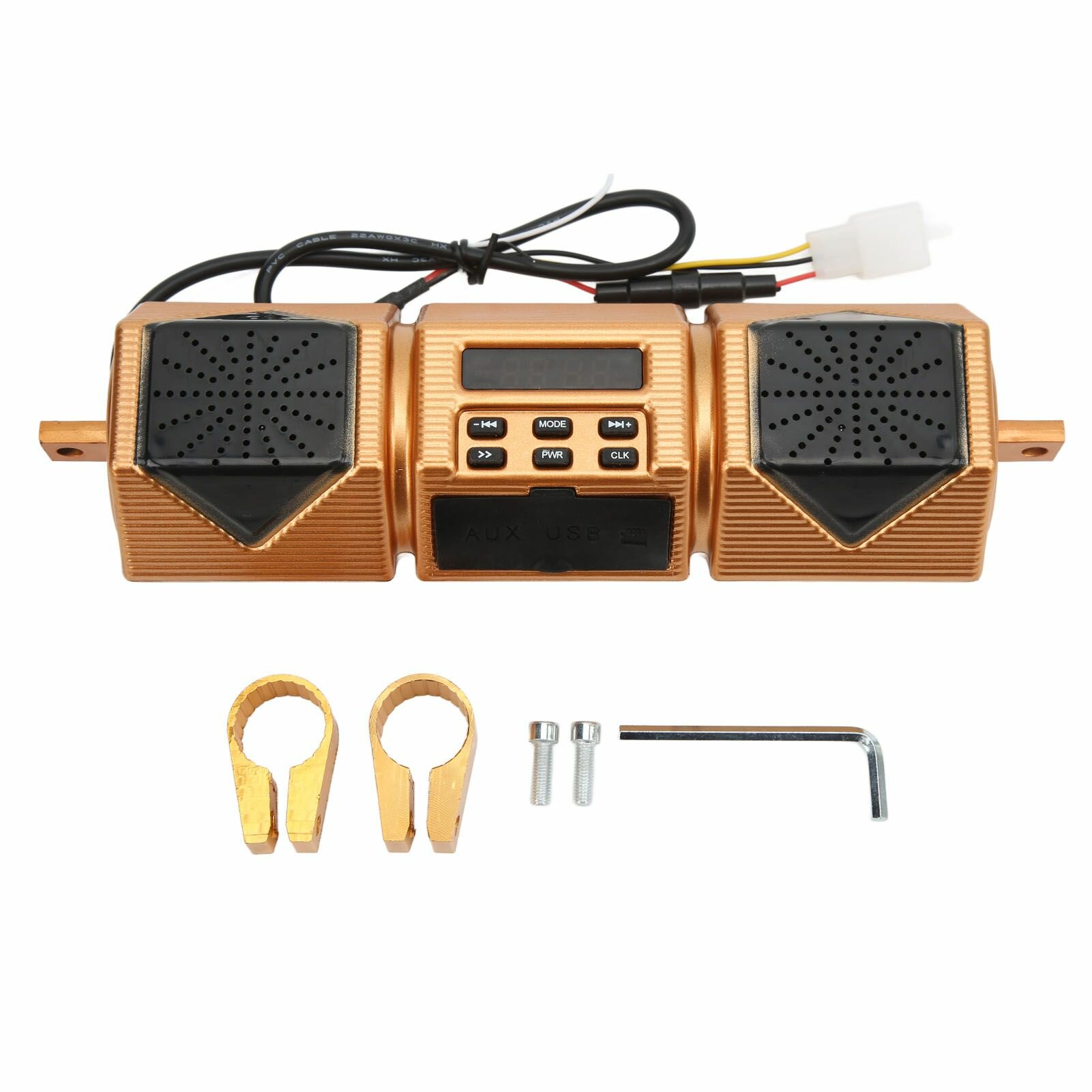 Крепление на руль мотоцикла, водонепроницаемый MP3-плеер, акустическая система, IP54, универсальный аудиоусилитель