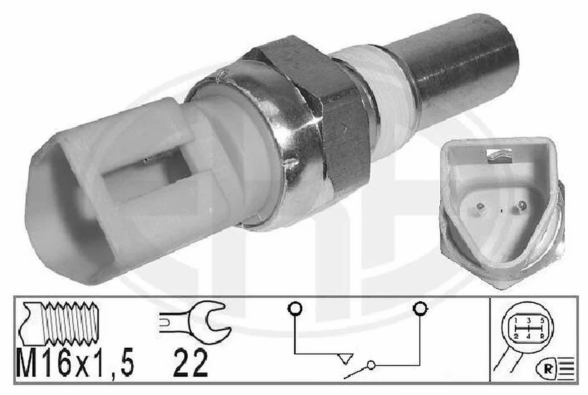 Датчик включения заднего хода ERA 330263 для FORD ESCORT/ESCORT CLASSIC/FIESTA/FOCUS/FOCUS C-MAX/FUSION/KA/PUMA/STREET KA