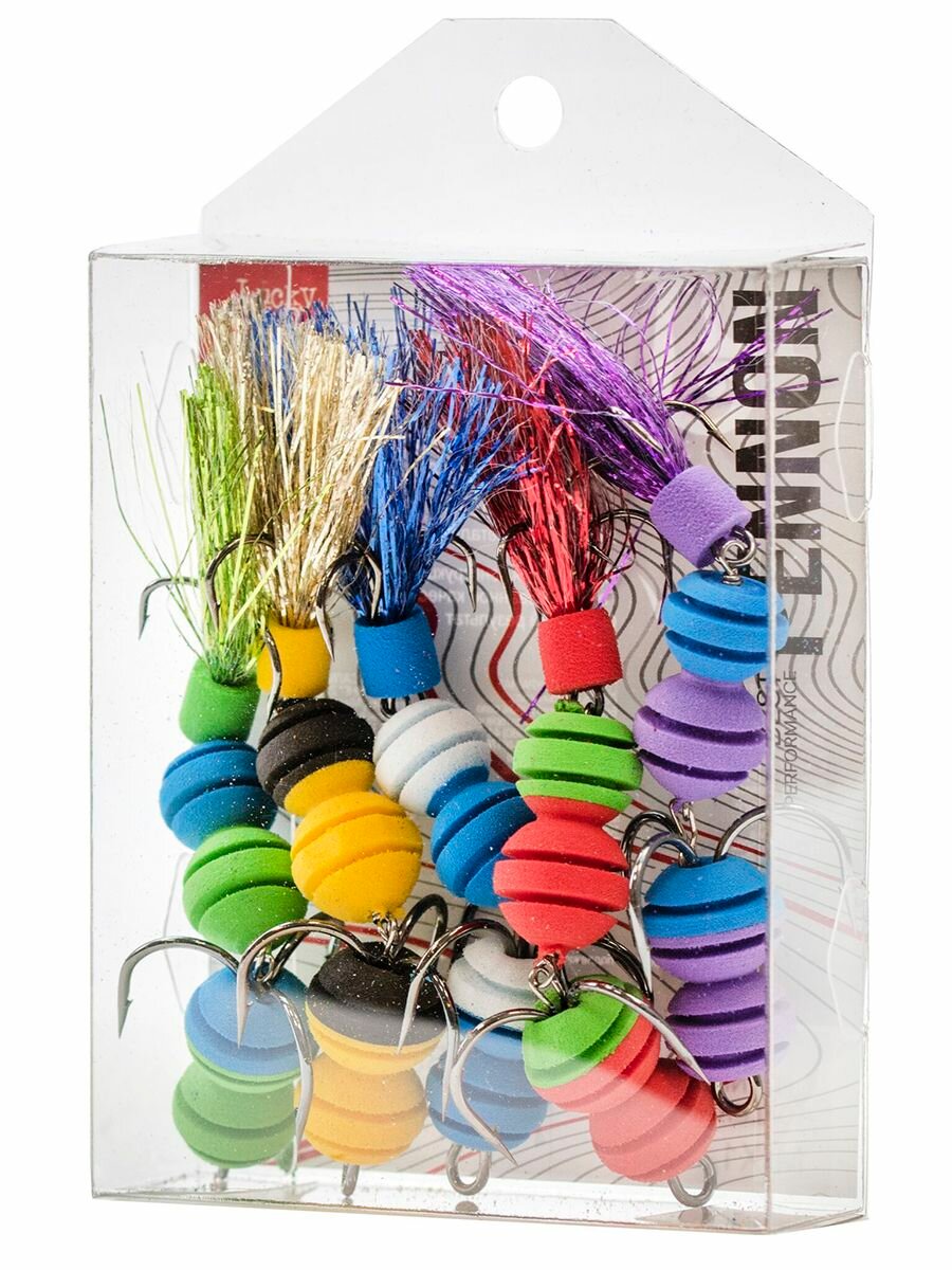 Приманки джиговая LUCKY JOHN PENNON ROLLERWORM MIX1 5шт.