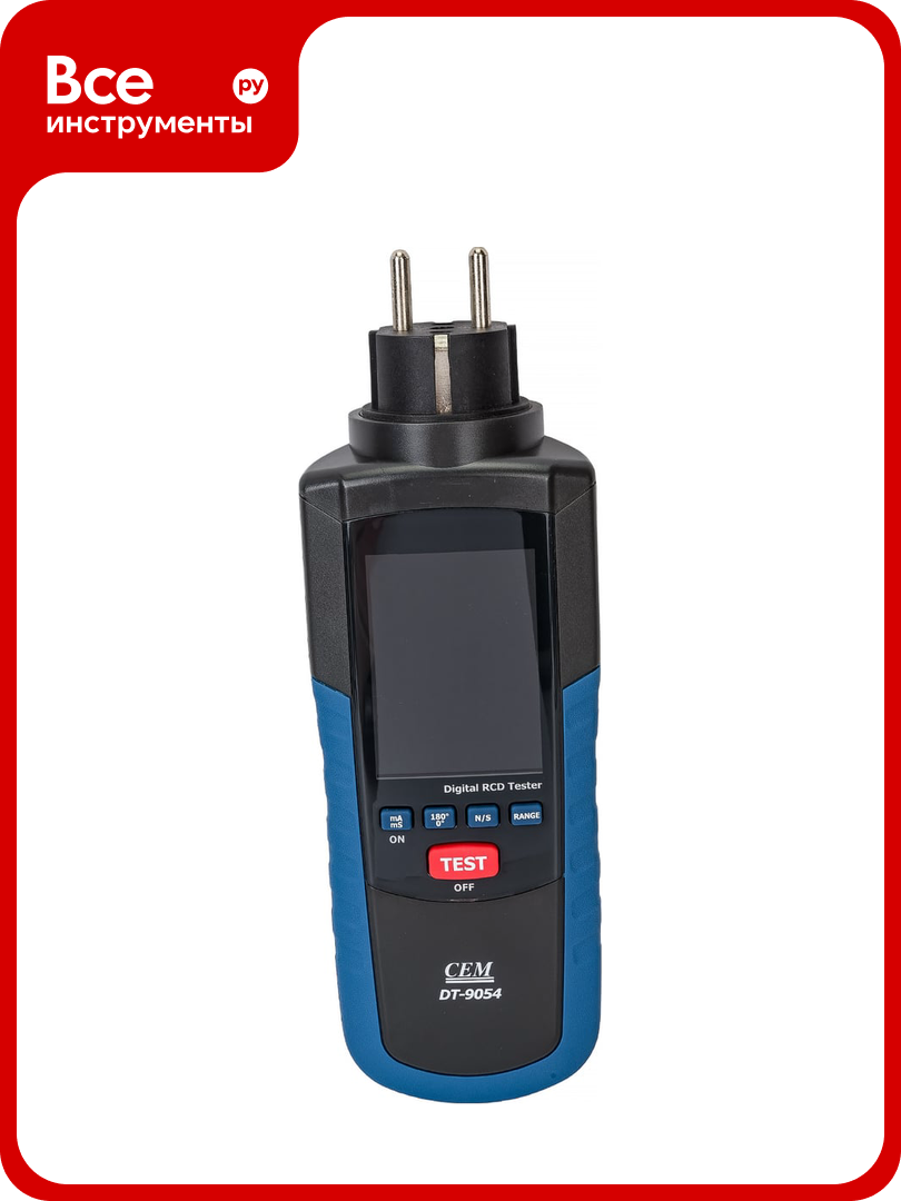 Цифровой тестер УЗО и параметров электросети СЕМ DT-9054 480953, 400 В