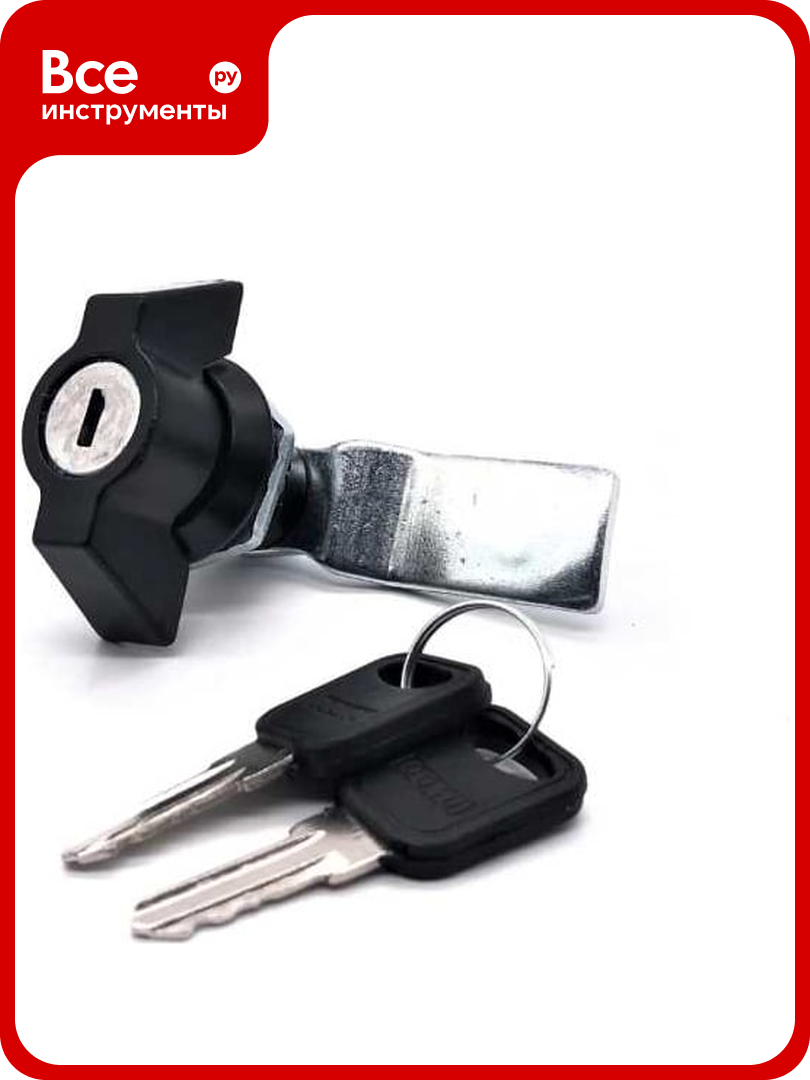 Замок-ручка Русские замки RZR065-8 черный, односекретный 0066 из сплава ЦАМ, высокий уровень защиты, механизм