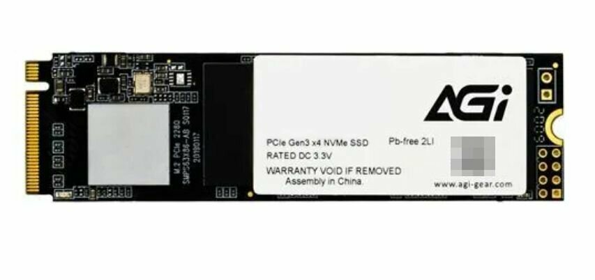 Накопитель SSD AGi PCIe 3.0 x 1TB AGI1T0GIMAI298 AI298 M.2 2280