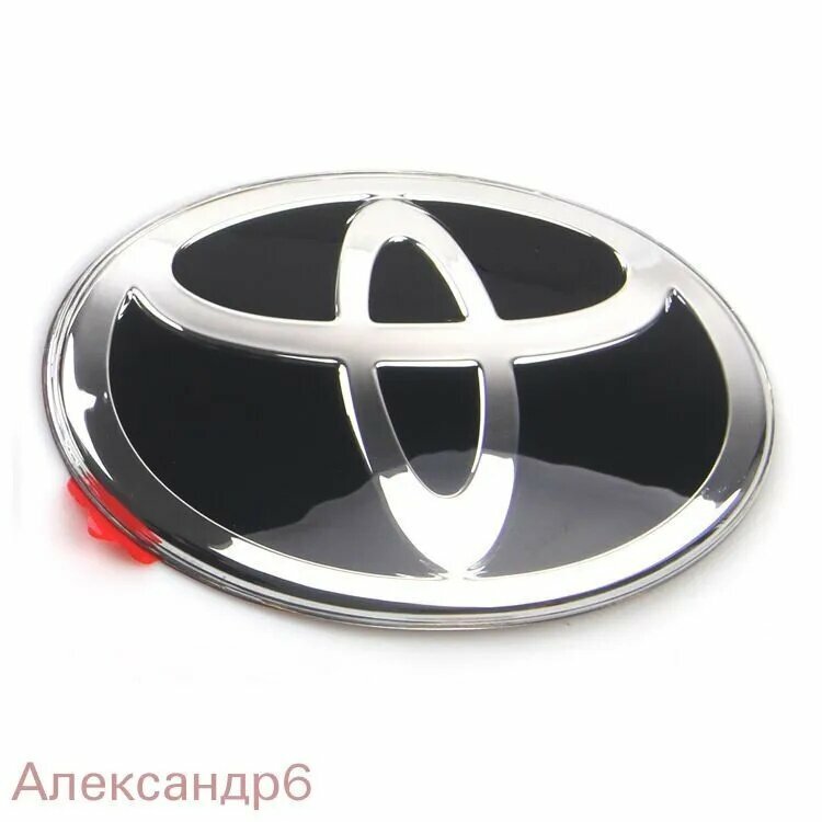 120X80mm Чёрный- Логотип передней решетки или заднего багажника Toyota, наклейка на центральную крышку рулевого колеса, переоборудование автомобиля в акриловые зеркала