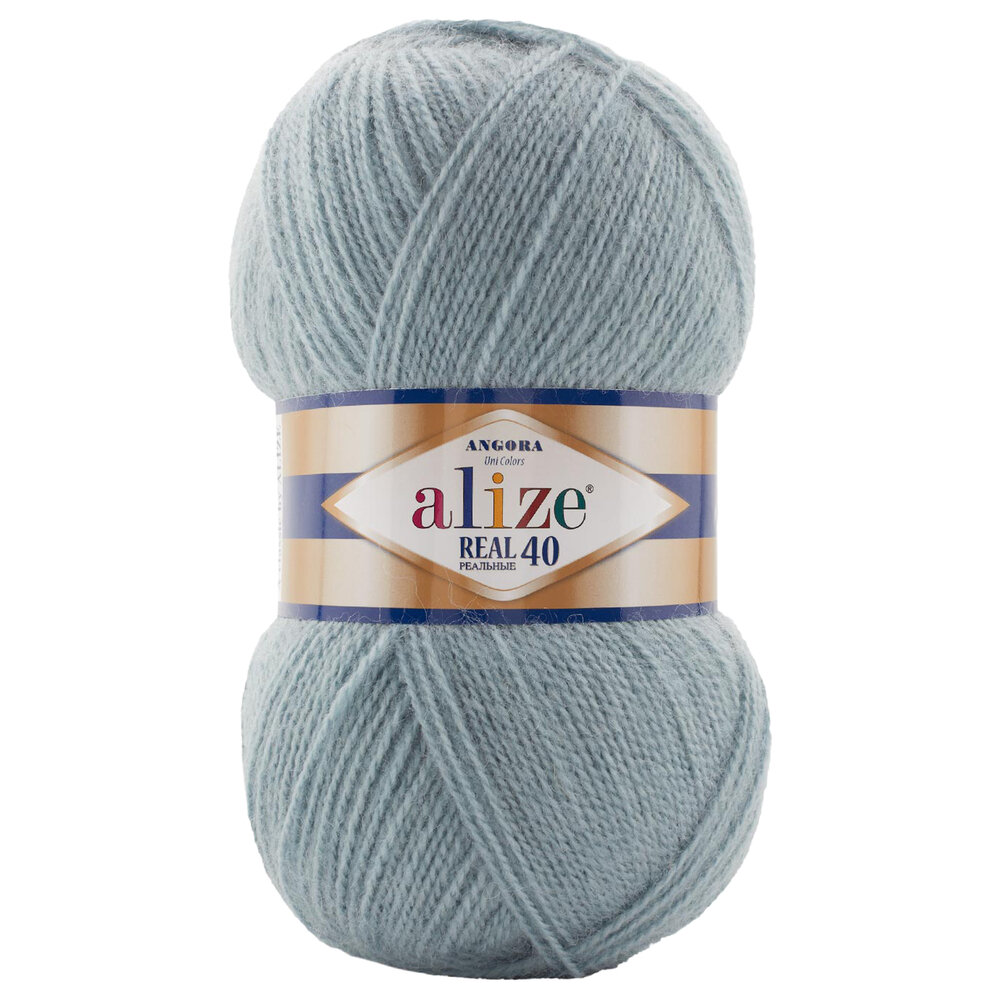 Пряжа для вязания Alize Angora real 40 цвет 575 серая лазурь 100 гр/430 м 40% шерсть, 60% акрил