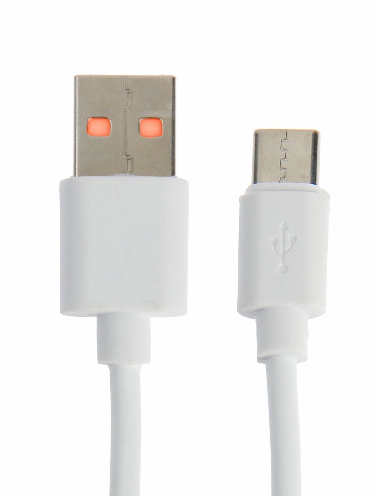 Кабель Luazon, Type-C - USB, 2 А, 1 м, белый, разъём мобильного устройства: type-c — фото 1