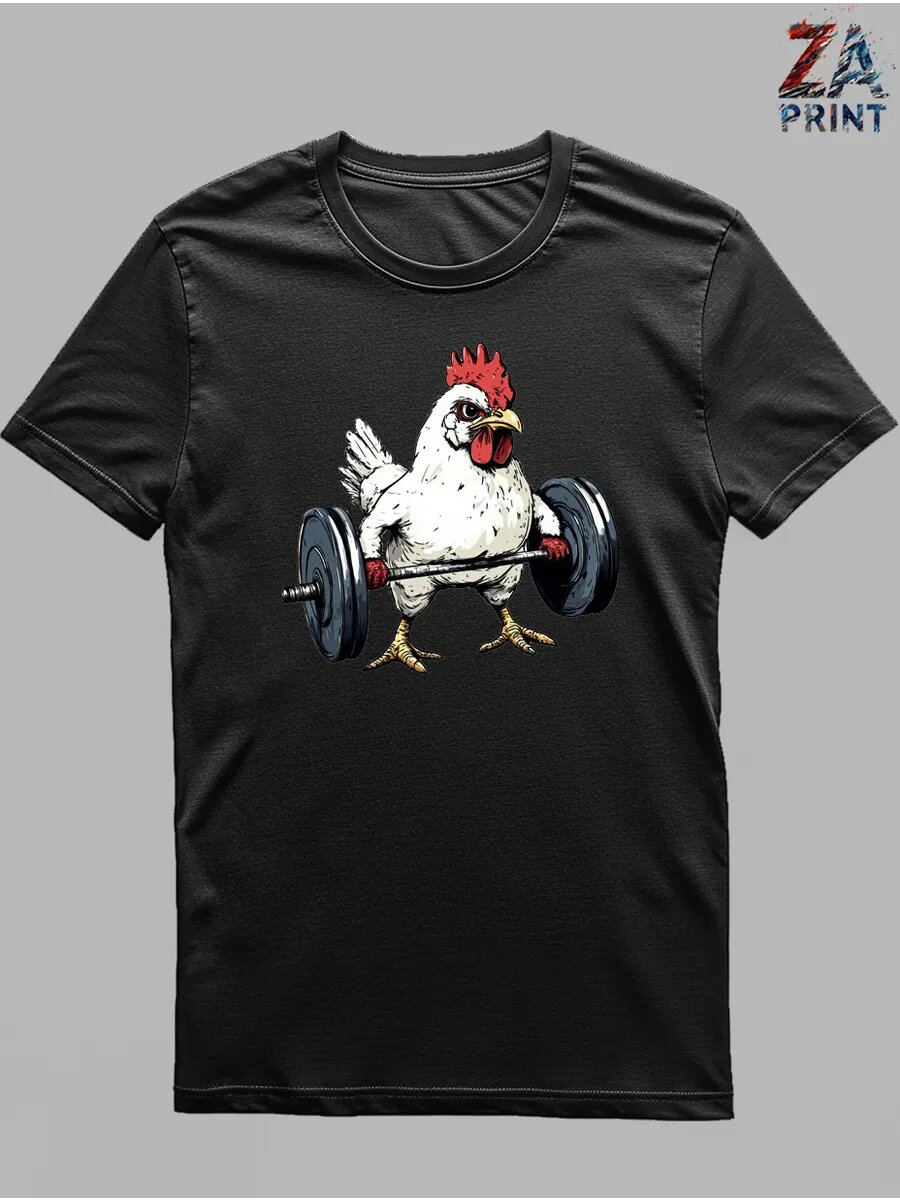 Футболка петух качок gym