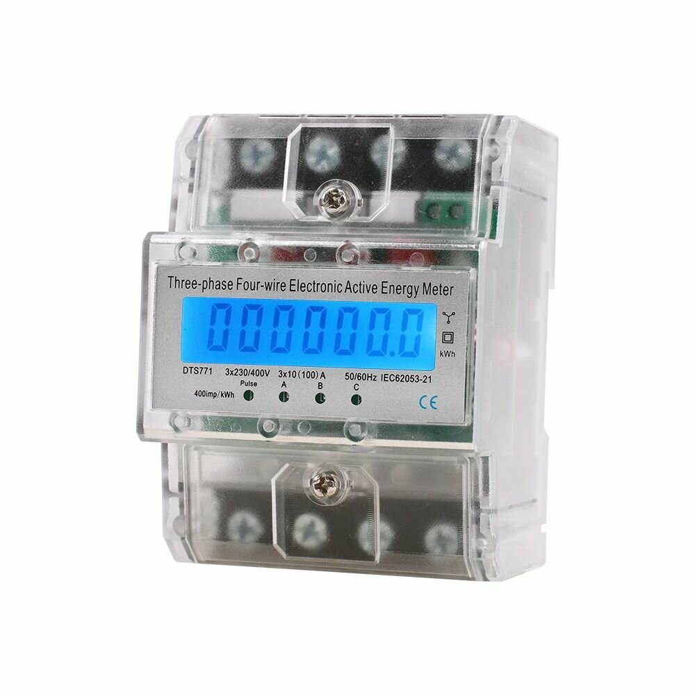 220B / 380B 5-80A, 3-фазный 4-проводный счетчик энергии Энергопотребление Счетчик электросчетчик DTS-771