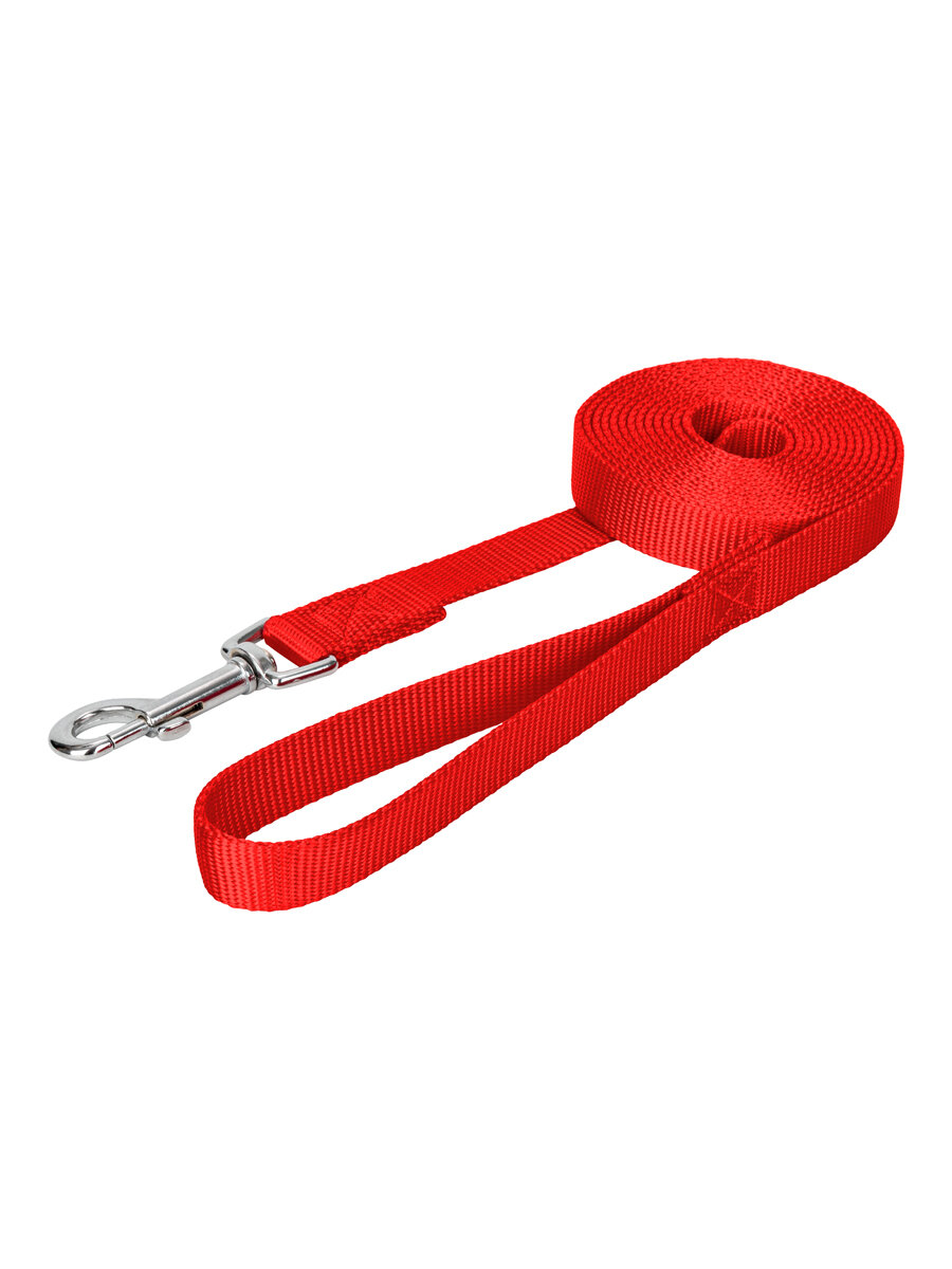 Поводок для собак с карабином Zoo One, ширина 20 мм, длина 3 м (красный), 73-0859