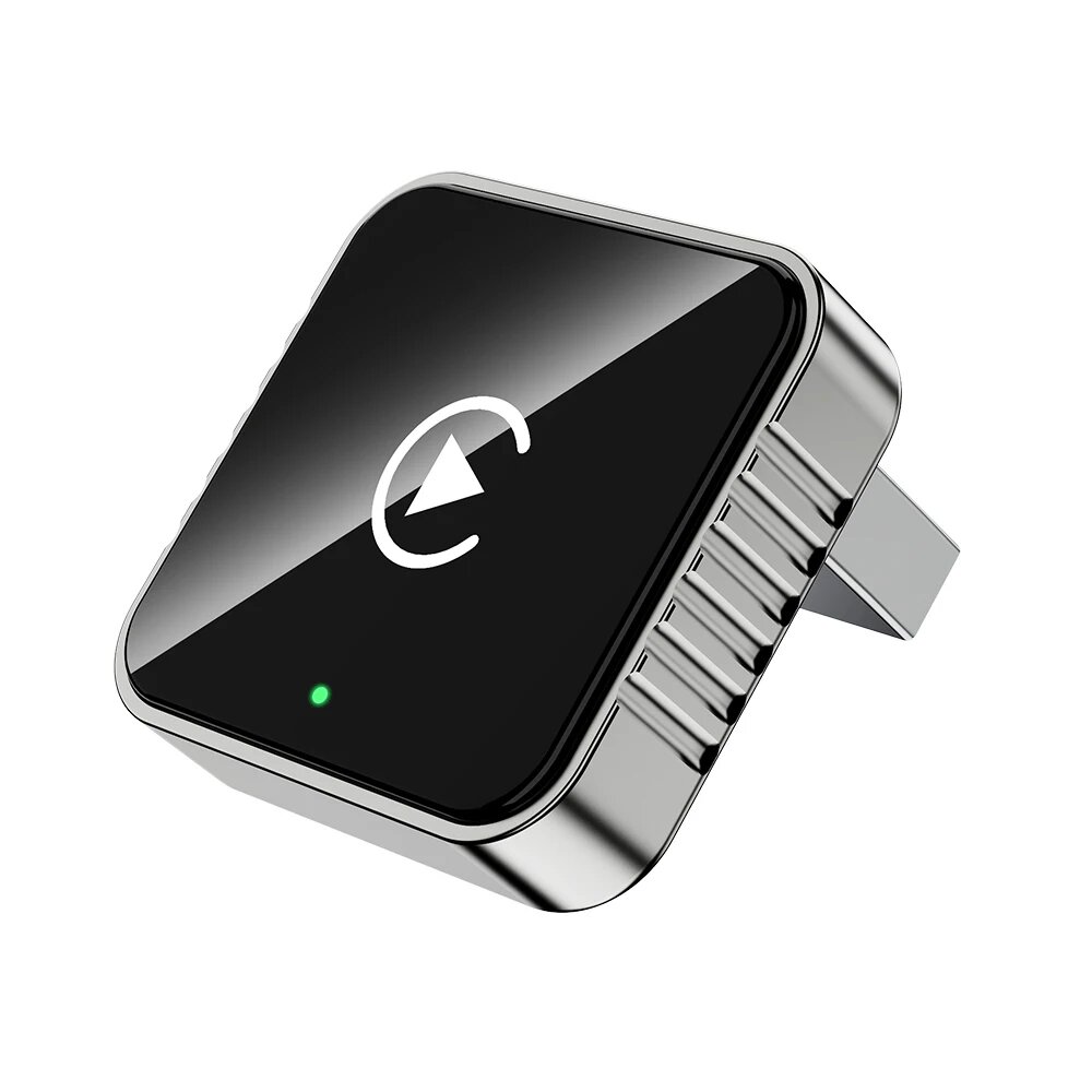 XUDA 2-в-1 беспроводной адаптер CarPlay и Android Auto, умный AI-бокс Plug and Play для всех автомобилей с проводным CarPlay L9-silvery-Adapter