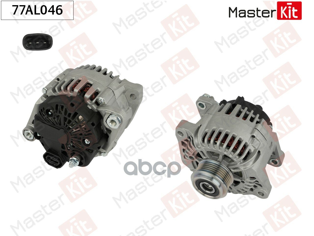 77AL046 генератор HYUNDAI IX35/KIA SPORTAGE (14V 110A) MasterKit арт. 77AL046