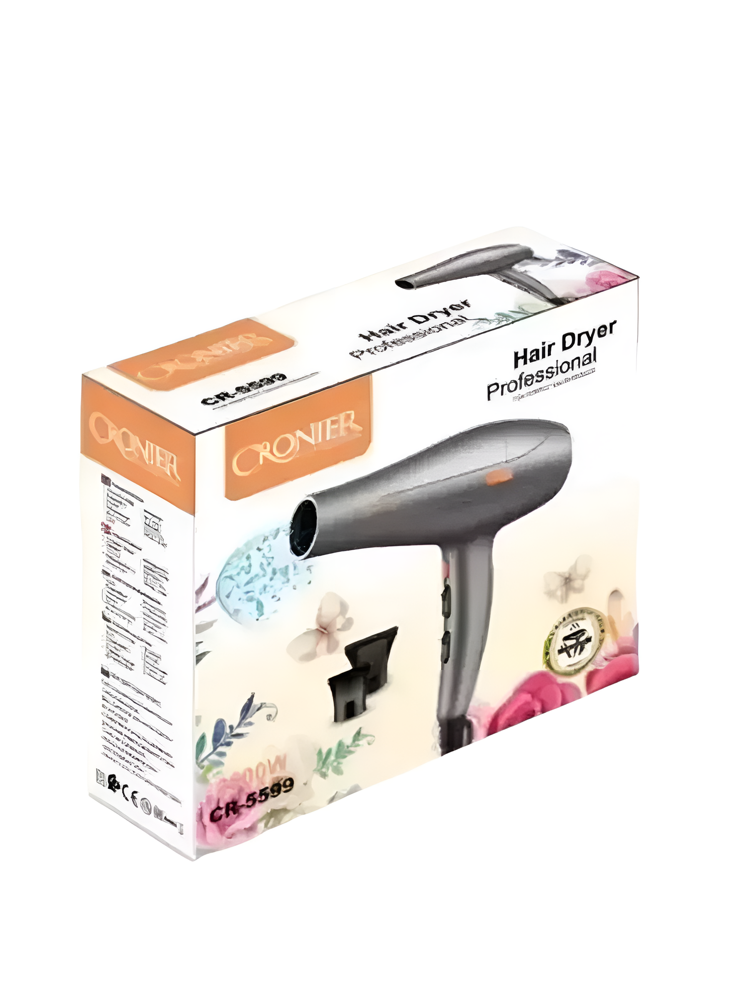 Фен Cronier 2500 Вт: мощная сушка и ионизация для гладких, блестящих волос без пушистости.