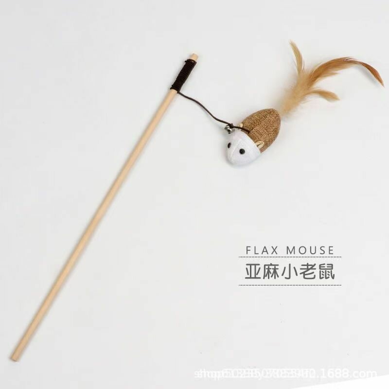 Кошачья игрушка бревно дразнит кошачья палочка кошачья палочка перья колокольчик мышка игрушка душная деревянная палка