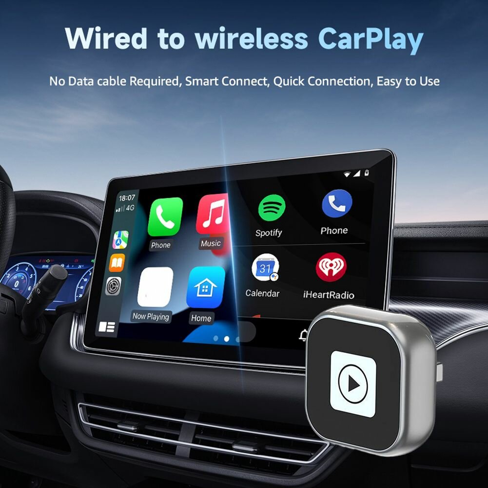 Беспроводной адаптер 2-в-1 для CarPlay и Android Auto, мини и универсальный