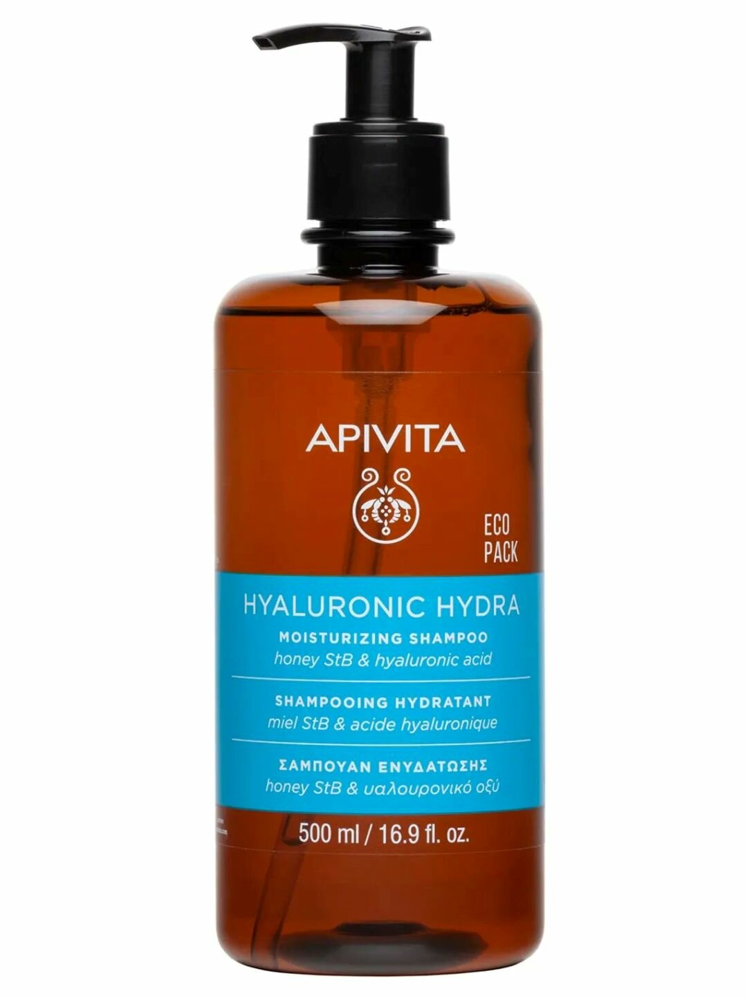 Апивита Увлажняющий шампунь с Гиалуроновой кислотой для тонких волос, 500 мл | APIVITA APIVITA Shampoo