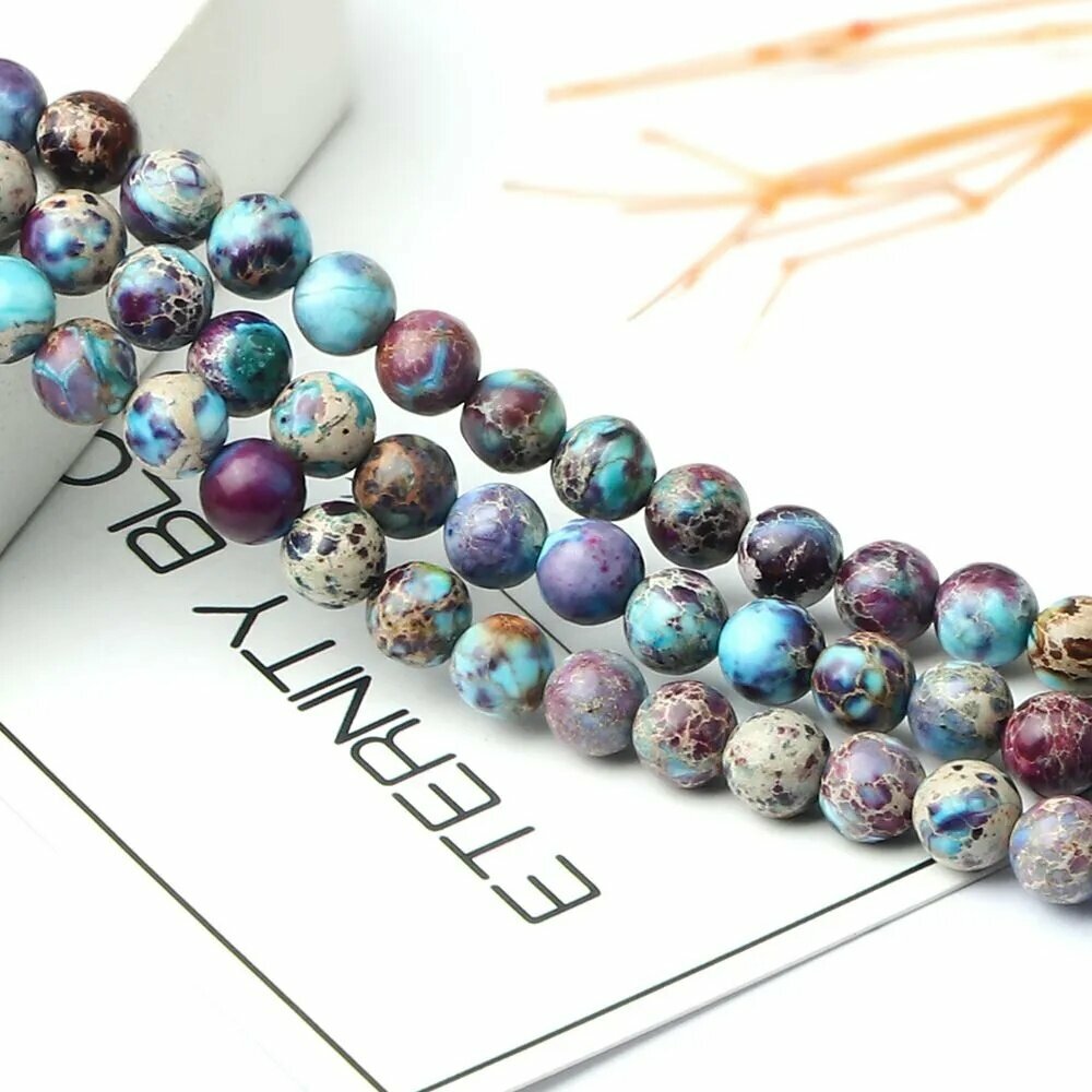 Бусина из натурального камня императорская яшма 4мм, 50шт