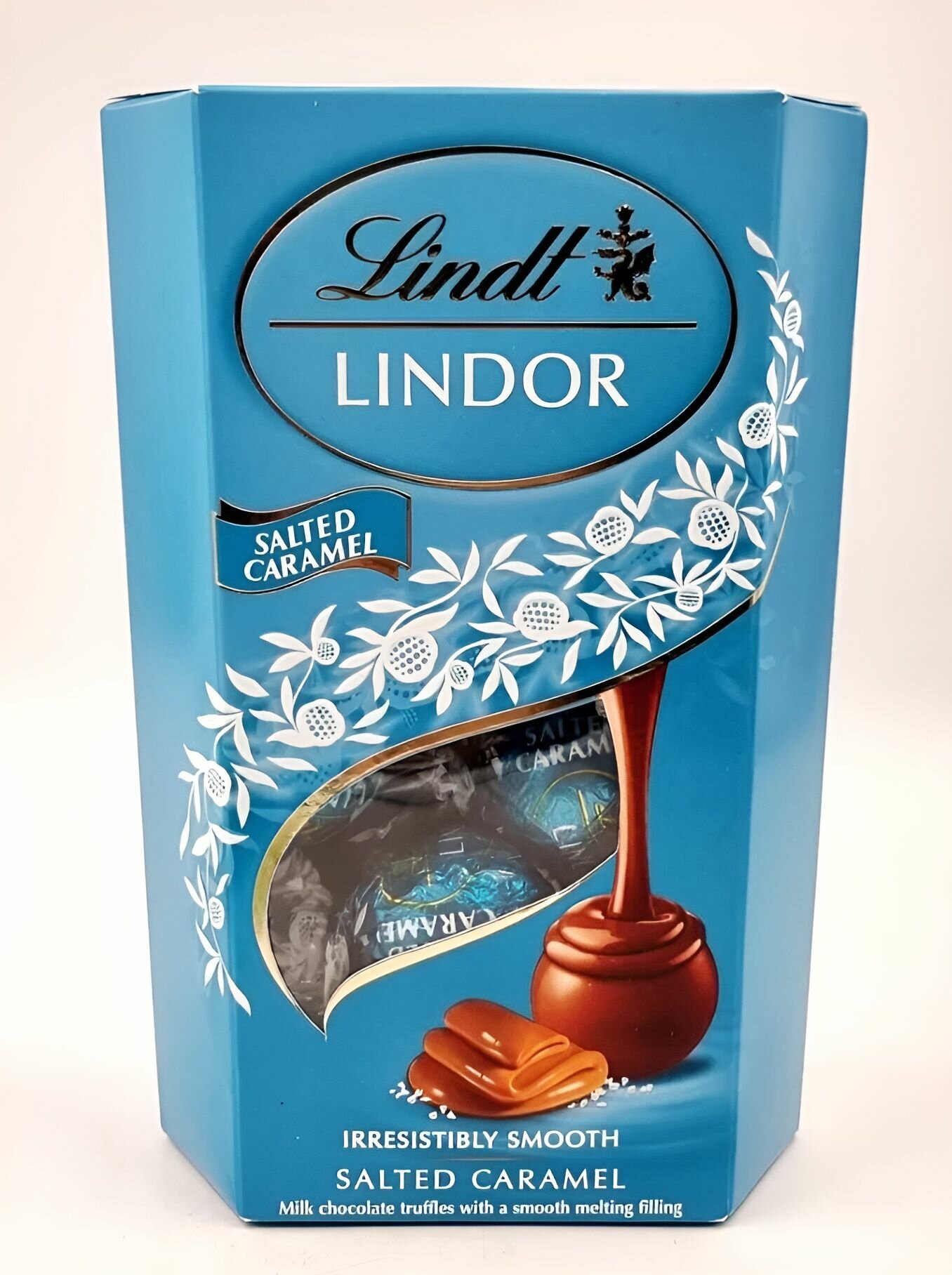 Конфеты шоколадные Lindor Salted Caramel Pralines (соленая карамель), 200 гр.