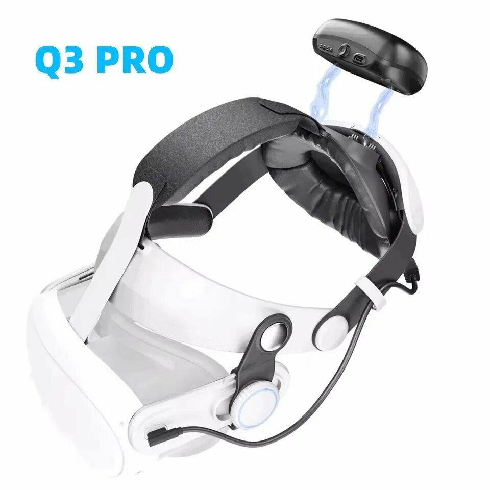 Q3 PRO Comfort Battery Pack Head Strap 10000mh Совместимо с Meta Quest 3/Quest 3S