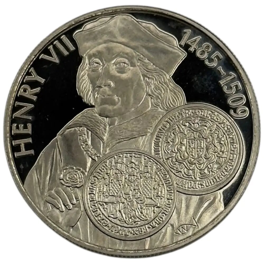 Фолклендские острова 50 пенсов 2001 г. (История монет Великобритании - Генрих VII) (CN)