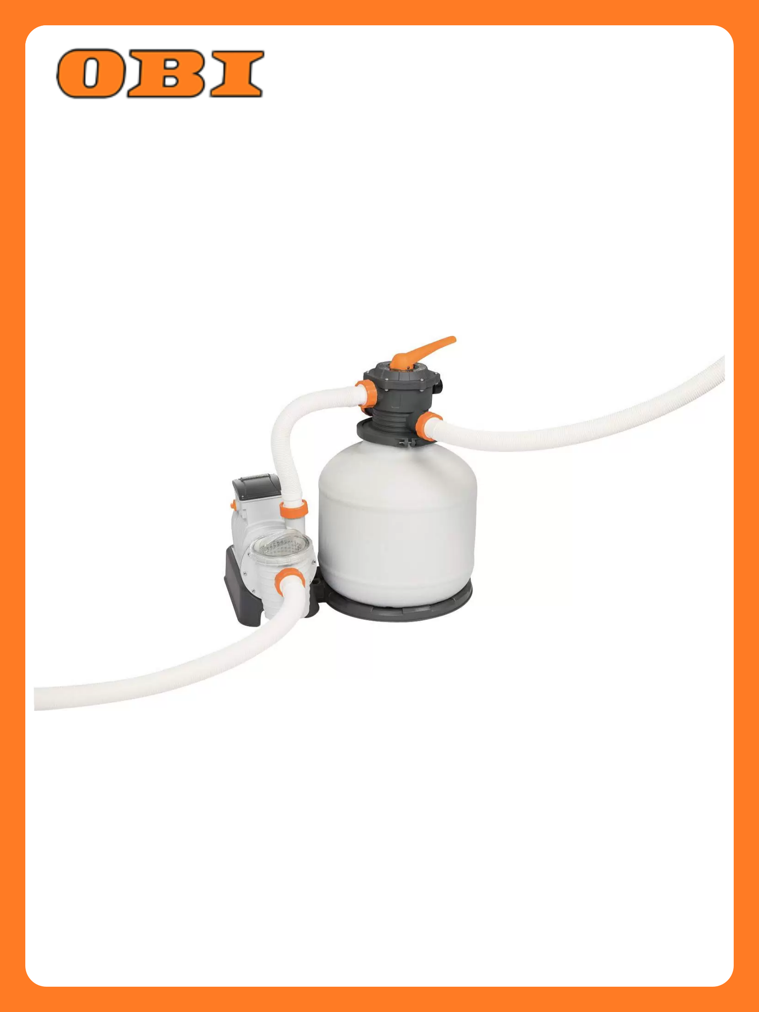 Фильтр-насос Bestway, для каркасных бассейнов, 11355 л/ч, серый