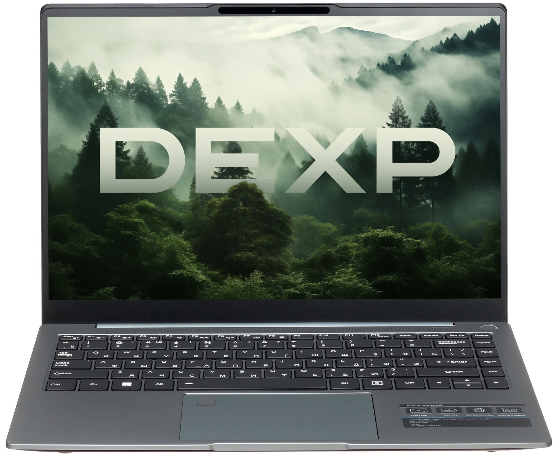 14" Ноутбук DEXP ATLAS M14 (M14-I3W303) серый - 1920x1200, IPS, Intel Core i3-1215U 6 ядер, 16GB RAM, 256GB SSD M2, Windows 11