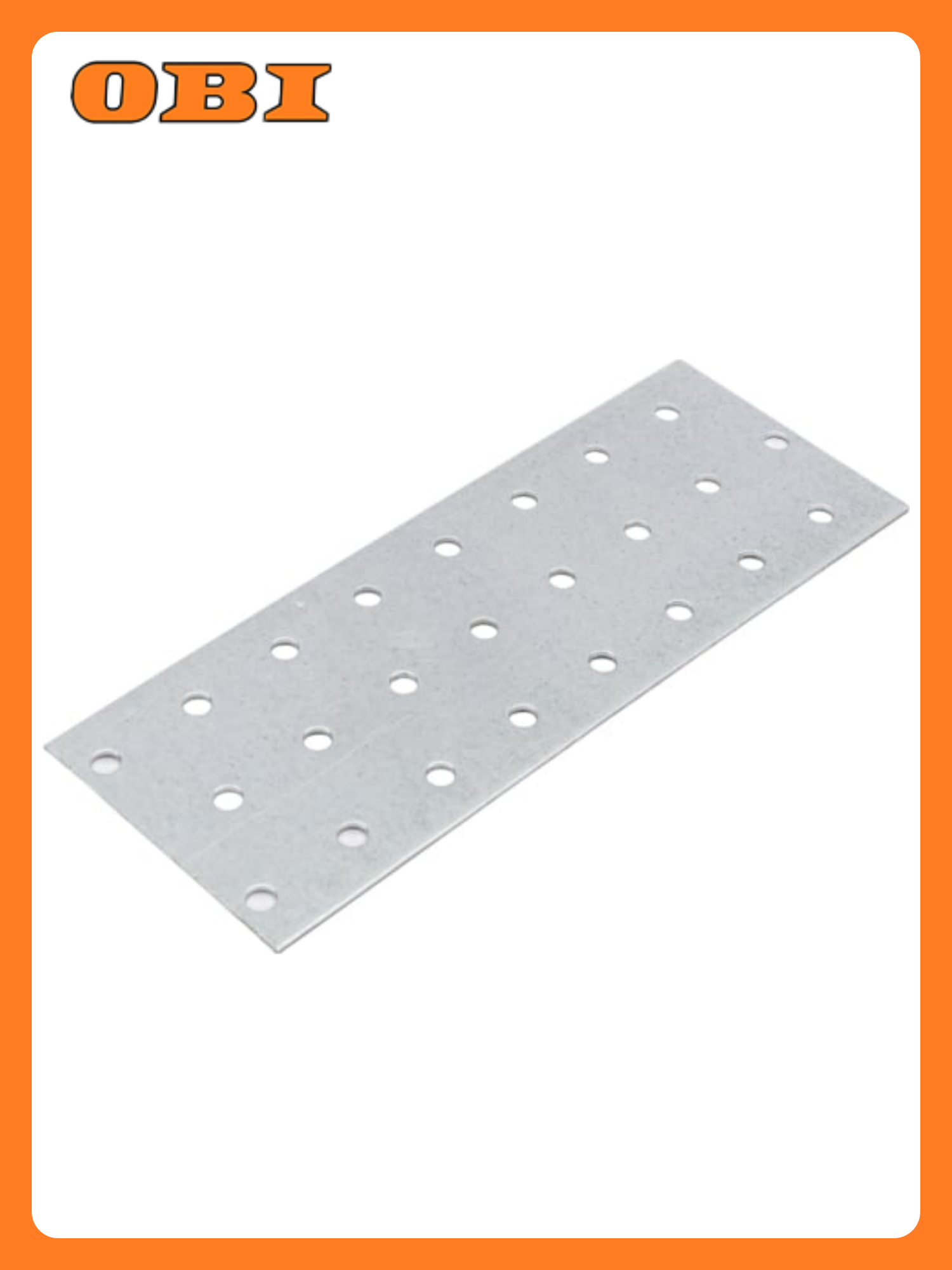 Пластина перфорированная Tech-KREP, оцинкованная сталь, 160x60x2 мм