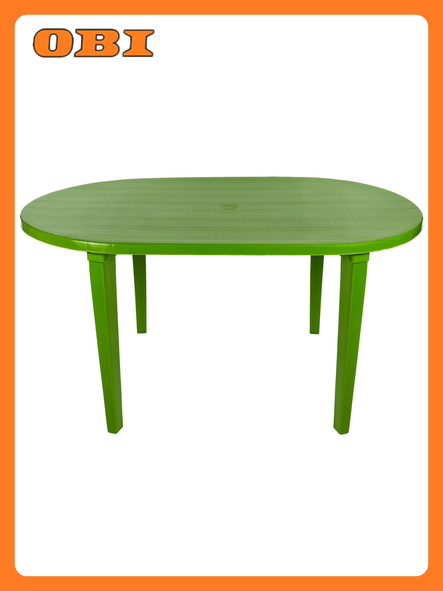 Стол садовый СПГ, овальный, складной, зеленый, пластик, 140х80 см