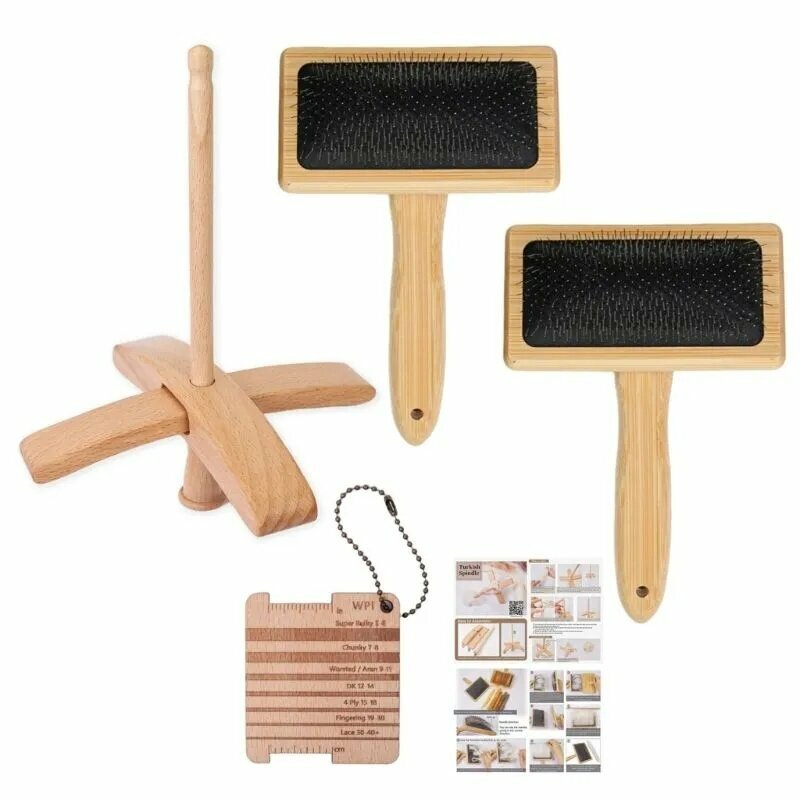 Ручной прядильный инструмент, смешанная щетка, веретено, комбинация веретен для прядения