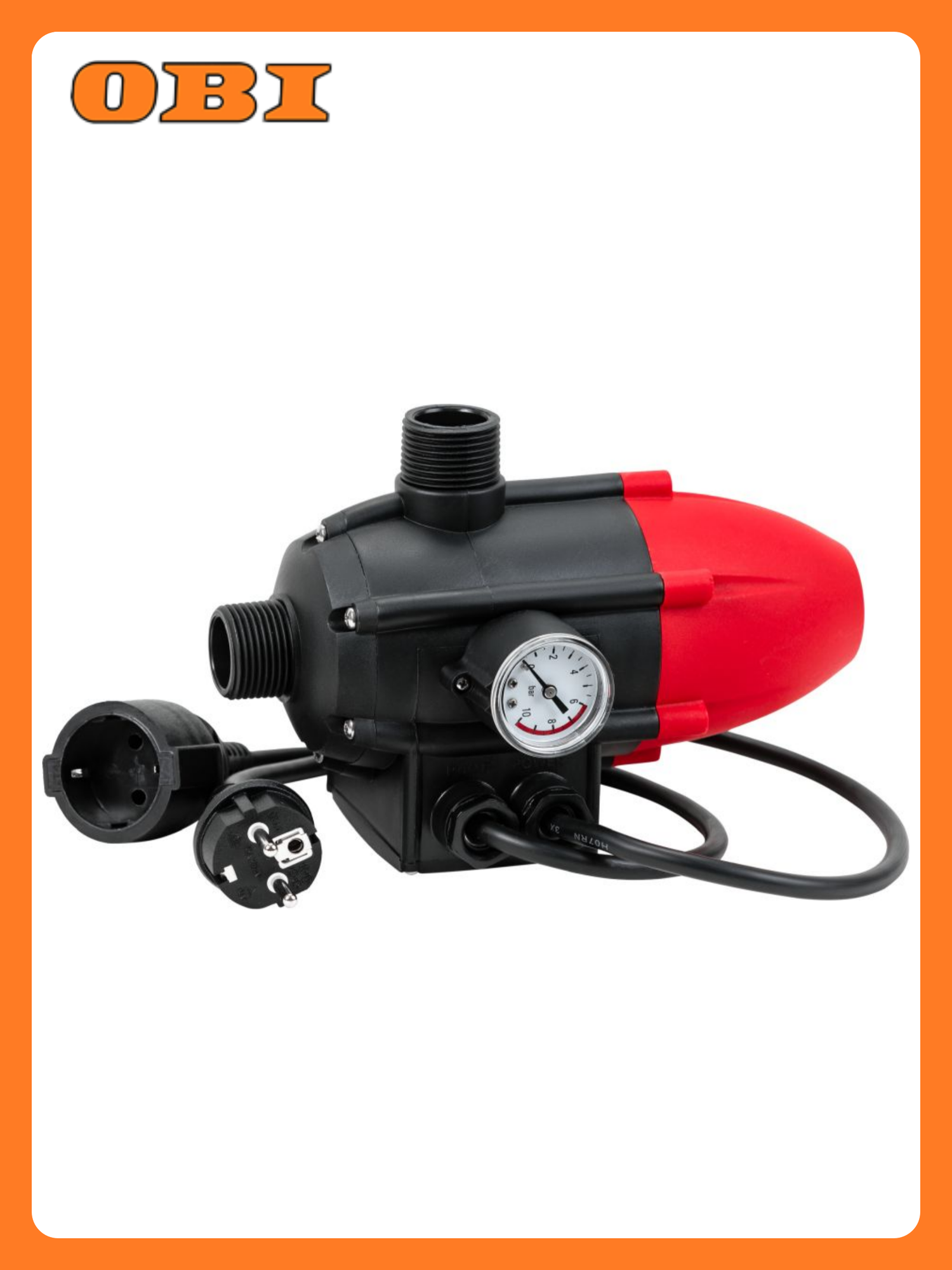 Блок автоматики P.I.T. PHC10-C, для насосов, 1100Вт, IP65, манометр