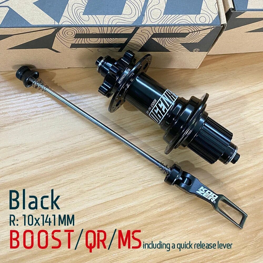 Koozer XM390 Boost Rear MTB Велосипедная втулка Black 32H 10x141 MS