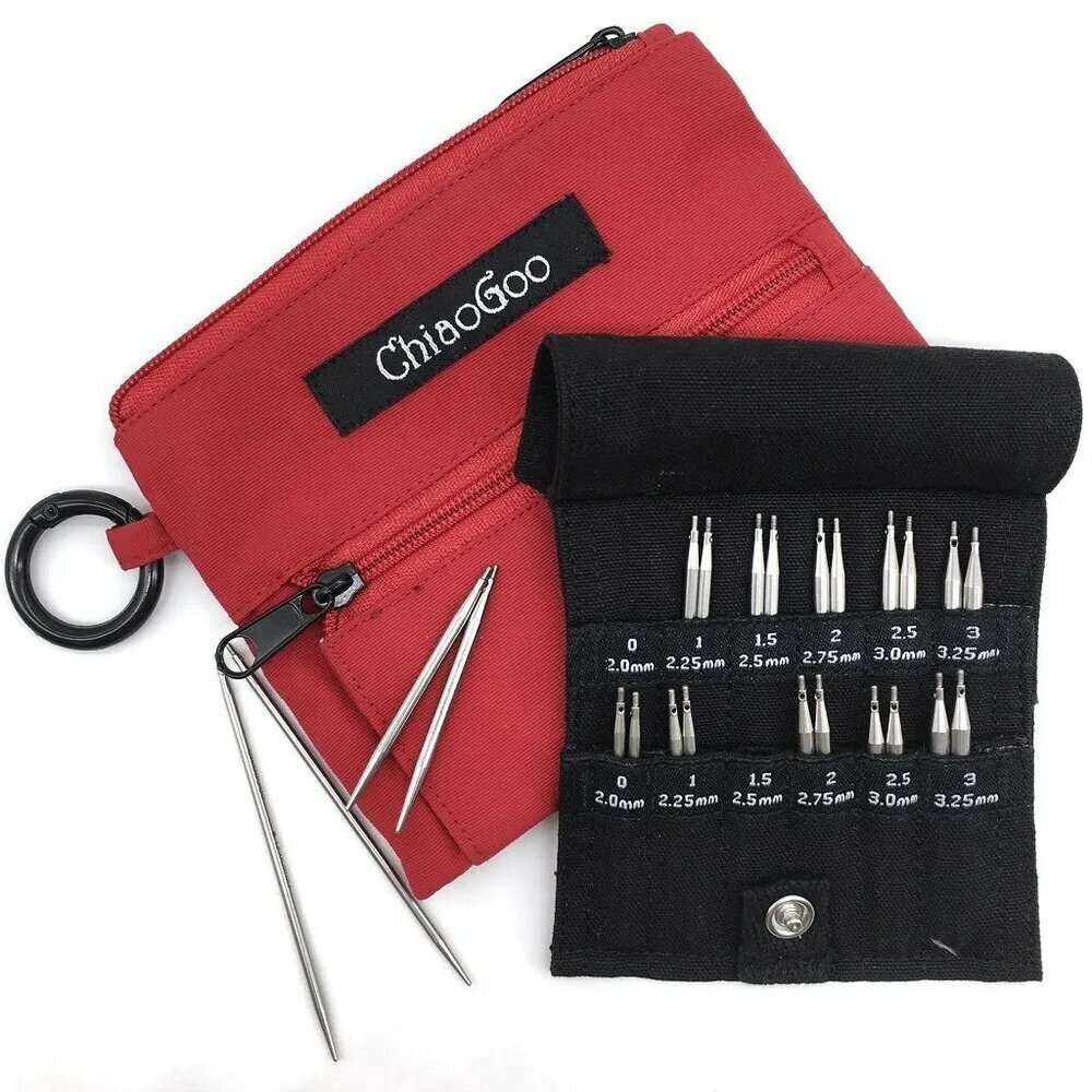 Набор укороченных съемных спиц ChiaoGoo Twist Shorties Mini , металл, 5 и 8 см, 7230-M