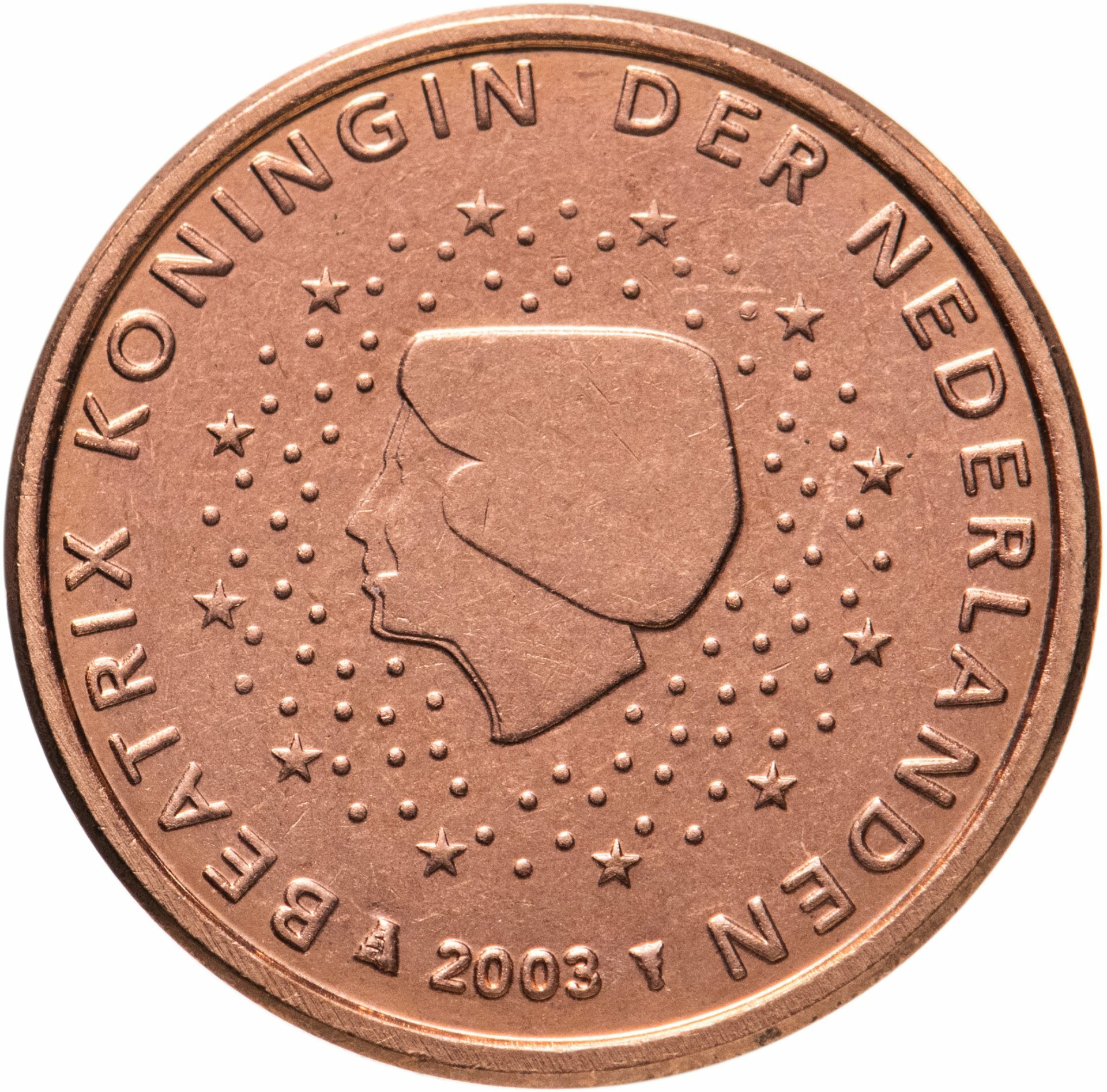 Нидерланды 1 цент cent 2003, Сталь, в сохранности UNC