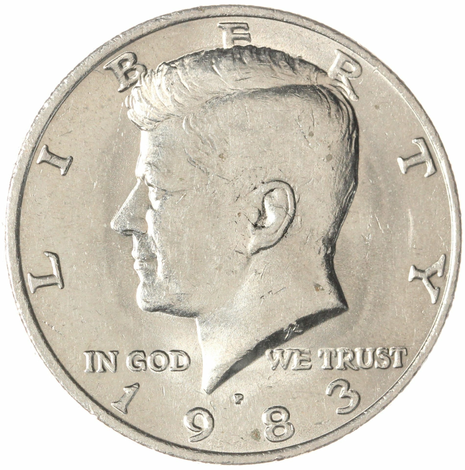 США 50 центов 1/2 доллара, half dollar 1983 Р Kennedy Half Dollar Кеннеди знак монетного двора "Р", Медь, в сохранности AU