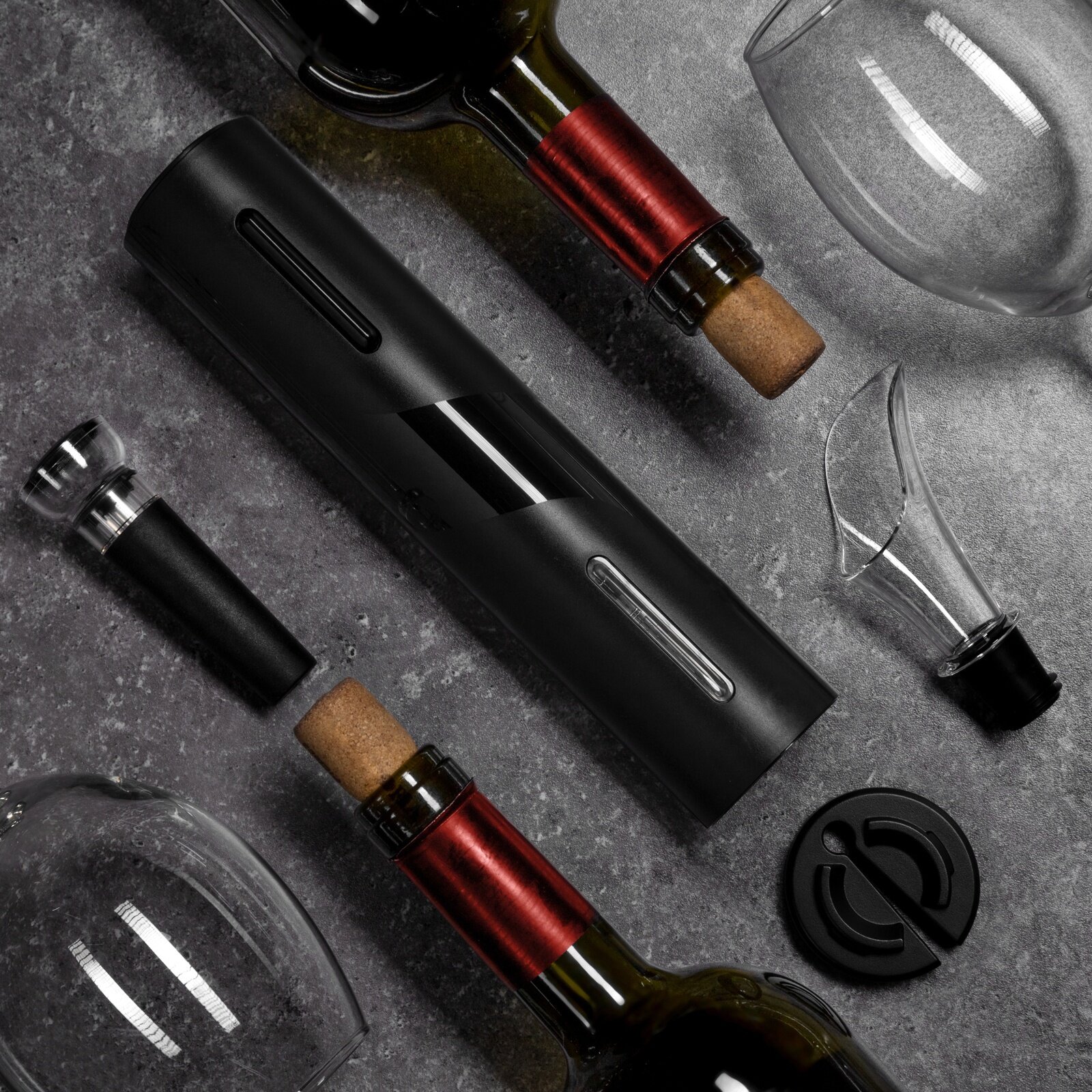 Набор сомелье Luazon Home LSH-04: пробка, аэратор, электрический штопор