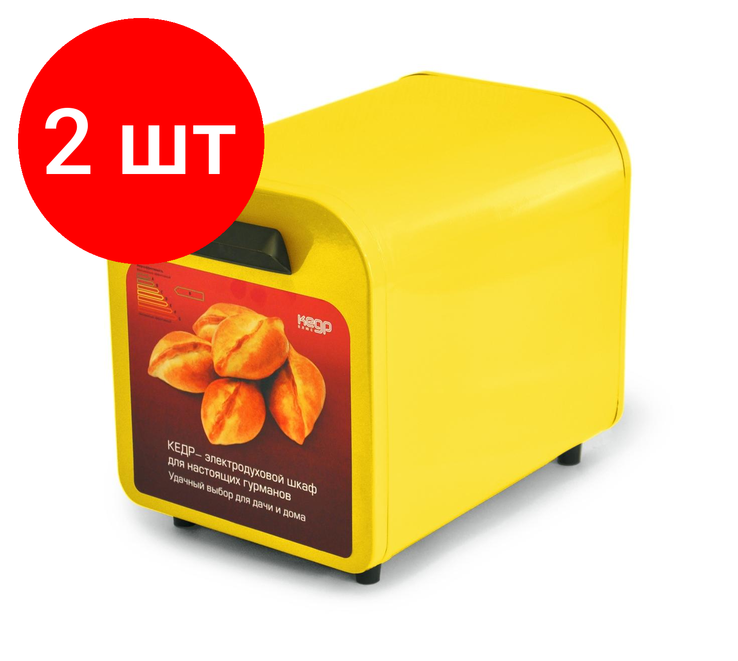 Комплект 2 шт, духовка электрическая 0.625КВТ желт кедр