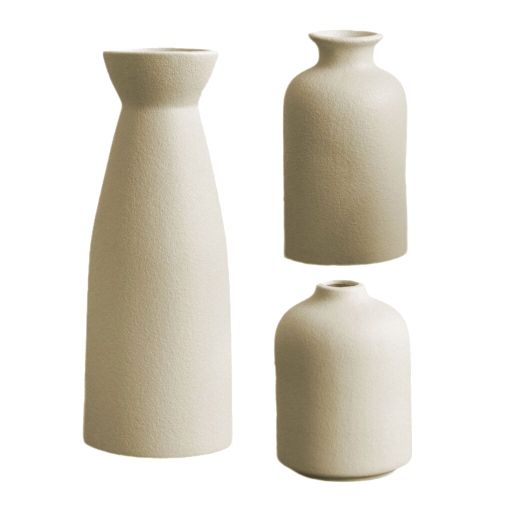 Набор керамических ваз для украшения домашней гостиной цветочной композицией современное украшение вазы для цветов-молочно-белый