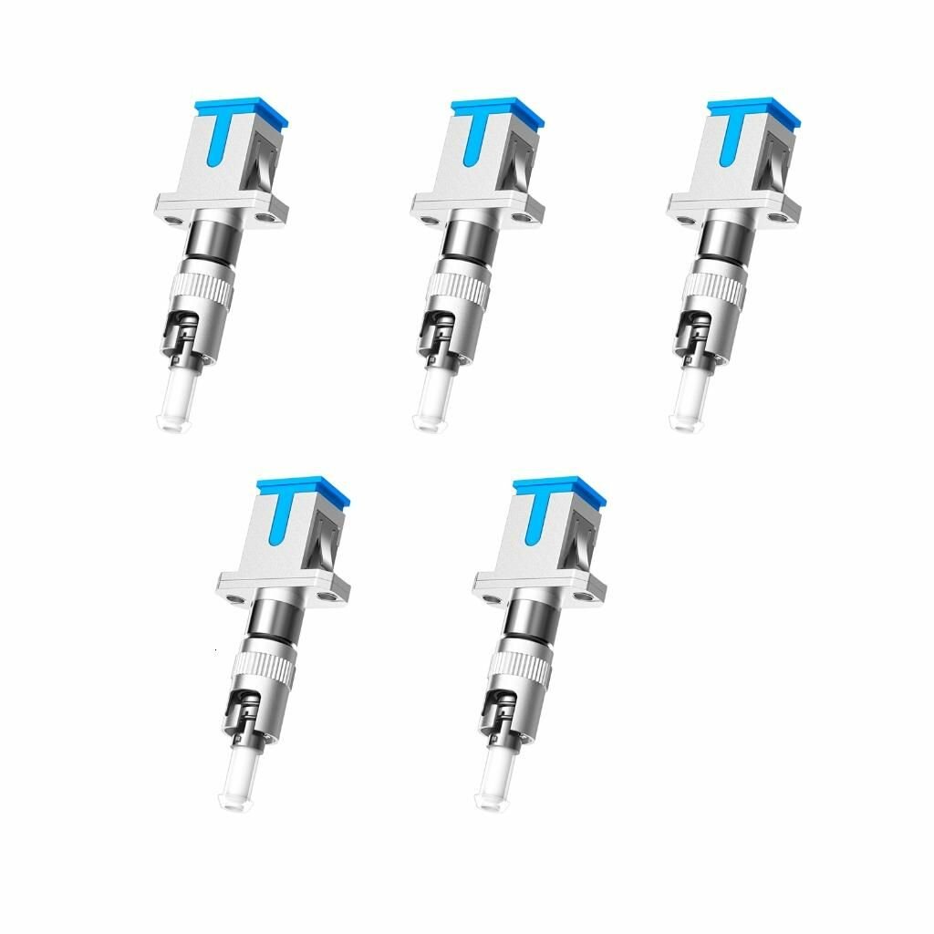 5 переходников для оптоволоконных адаптеров-ST male SC female