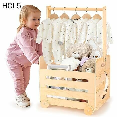 Деревянный ящик для детского душа с колесами и высокой ручкой, корзина для подарков, ящик для хранения, персонализированные подарки для новорожденных, 28" x 13.6" x 9"