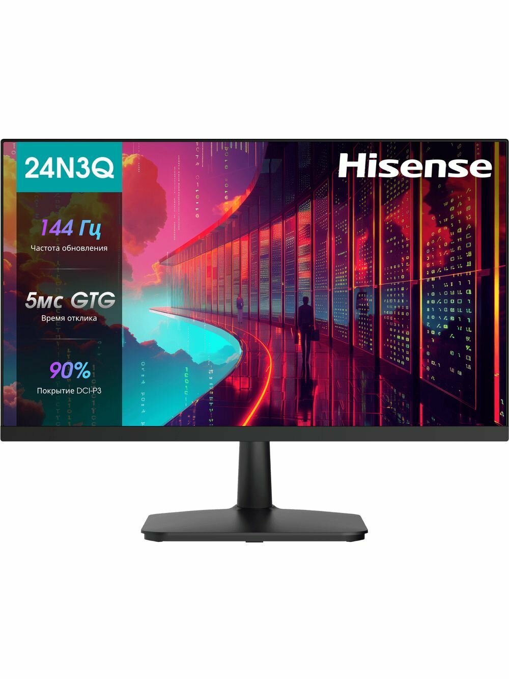 24" Монитор HISENSE 24N3Q IPS, 1920x1080 144 Гц, угол обзора 178, черный
