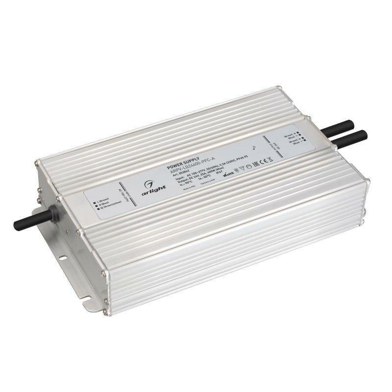 Блок питания ARPV-LG24600-PFC-A 24В 25А 600Вт IP67 метал. Arlight 053862